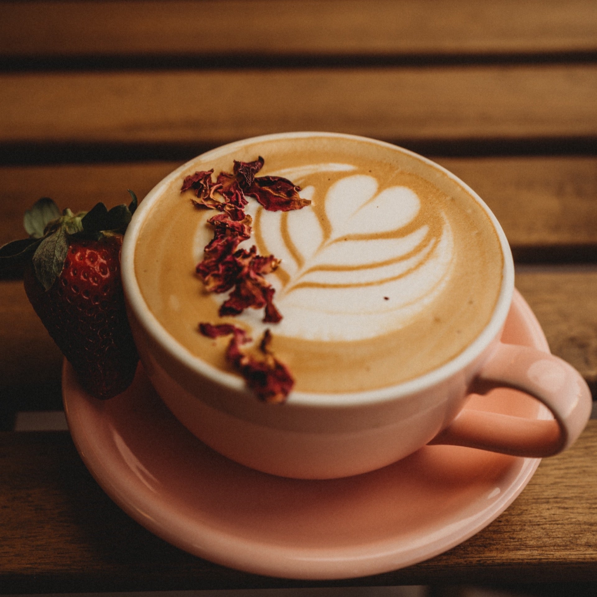 Strawberry shortcake latte | Little Jupiter Cafe